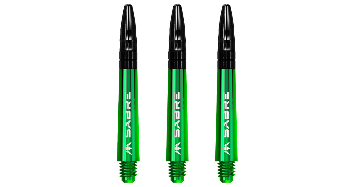 Násadky Mission Sabre Shafts Green Tweenie 3ks - inSPORTline